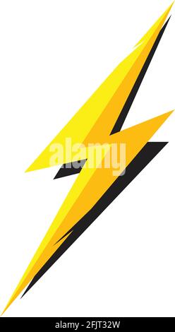 Flash logo design with lightning symbol. Abstract gold speed ...