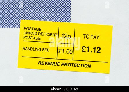postage unpaid deficient postage Stock Photo - Alamy