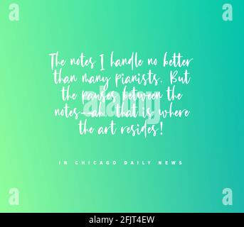 Inspirational quote on a gradient green background Stock Photo - Alamy
