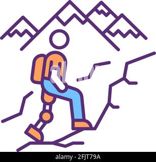 Bionic leg prosthesis vector linear Stock Vector Image & Art - Alamy