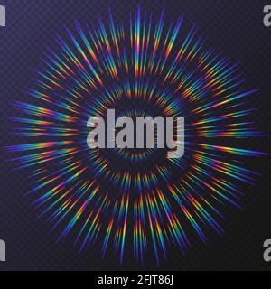 Light refractions frame, background with rainbow sunlight effect ...