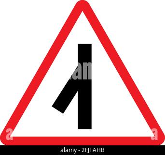Lanes merging left sign on transparent background,vector illustration ...
