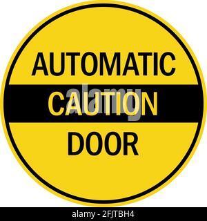 Safety sign. Caution - danger Automatic start of equipment. Barrier ...