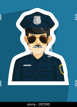 Police profile cartoon Stock Vector Image & Art - Alamy