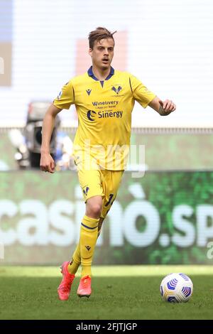 Ivan Ilic of Hellas Verona during the Serie A match at Giuseppe Meazza ...