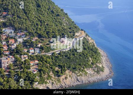 Italy, Liguria, Promontorio di Capo Mele view from Alassio Stock Photo ...