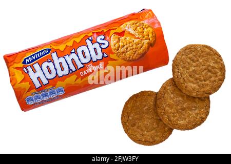 packet of McVitie's Hobnobs the Oaty One milk chocolate biscuits ...
