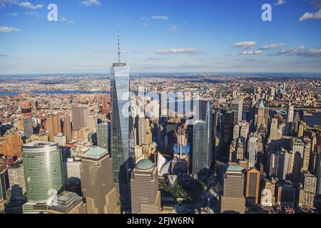 World Trade Center Aerial View Stock Photo - Alamy