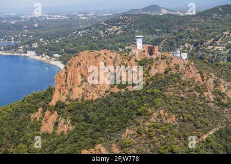 View of Ile d'Or from Cape Dramont, Saint-Raphael, France Stock Photo ...