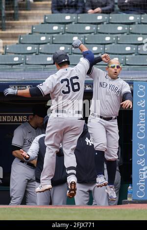 New York Yankees' Mike Ford walks to the dugout during a spring ...
