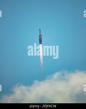 Lompoc, California, USA. 26th Apr, 2021. A ULA Delta IV Heavy rocket ...