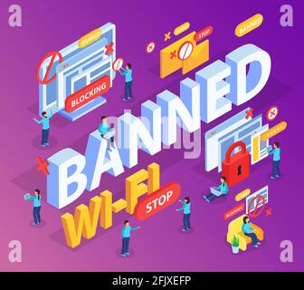 Internet website blocking abusive users ip addresses flat landing page ...