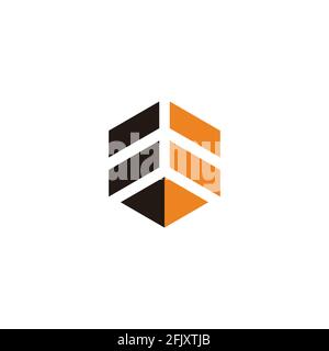 Hexagonal negative space logo Stock Vector Image & Art - Alamy