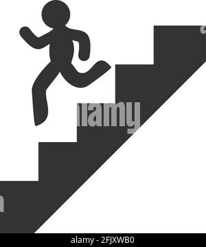 Man going down stairs vector icon Stock Vector Image & Art - Alamy