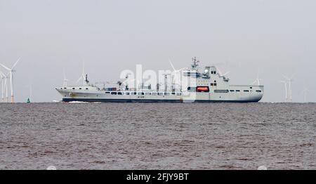 RFA TIDEFORCE AND OTHER SHIPS IN IRISH SEA Stock Photo - Alamy