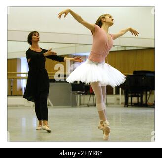 Rehearsing the Dying Swan at the Royal Opera House are Marguerite ...