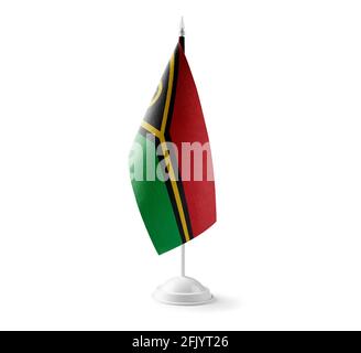 Small national flag of the Vanuatu on a black background Stock Photo ...