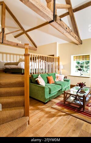 Inside a hotel room at Slebech Park Hotel, Pembrokeshire, West Wales ...