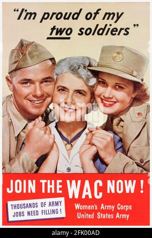 American, WW2 female war work poster, She's a WOW (Woman Ordnance ...