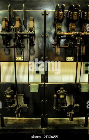 Old black vintage electrical transformers in a factory Stock Photo - Alamy