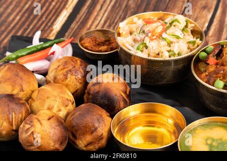 Litti Chokha Or Liti Choka Stuffed With Chana Sattu And Drenched In ...