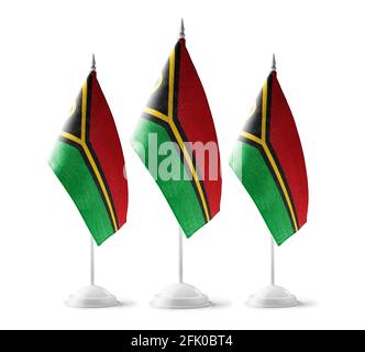 Small national flags of the Vanuatu on a white background Stock Photo ...