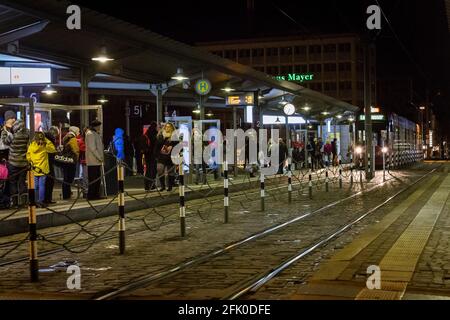Germany, Freiburg, Electric tram on street Photo © Fabio Mazzarella ...