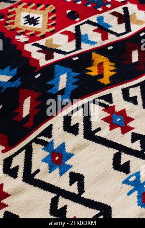 Traditional Bulgarian embroidery design element over white background ...