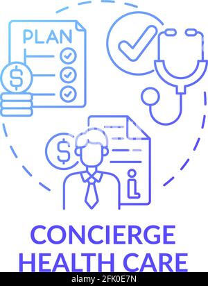 Healthcare consulting blue gradient concept icon Stock Vector Image ...