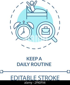 Keep a daily routine concept icon Stock Vector Image & Art - Alamy