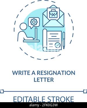Write a resignation letter concept icon Stock Vector Image & Art - Alamy