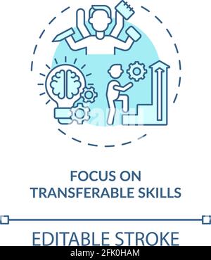 Focus on transferable skills concept icon Stock Vector Image & Art - Alamy