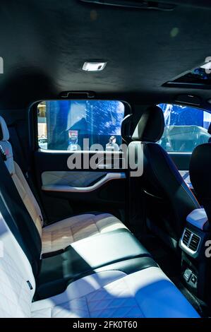 A dual cab Black Bullet pickup truck from GWM Poer on display at the ...