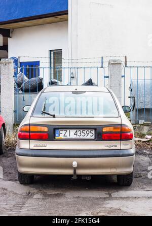 POZNAN, POLAND - Apr 12, 2016: Rama frying butter in a bottle on table ...