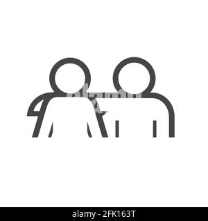 hugging icon on white background. Simple element illustration from ...
