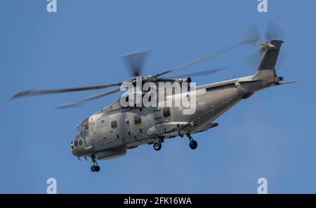 A Royal Navy Westland Merlin anti submarine helicopter Stock Photo - Alamy
