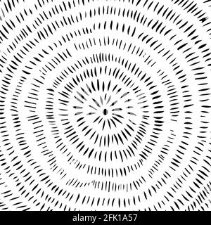 Concentric circles hatching lines abstract background. Hatching in a ...