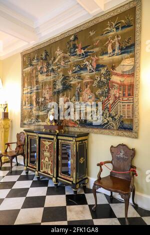 The interior of Weston Hall, Weston Park, Weston-under-Lizard, near ...