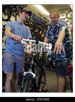 Cole Morton with Matthew Chapple from Edwardes bycicle shop in ...