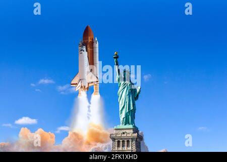 Typography Space Shuttle Freedom