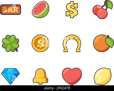 diamond slot game color icon vector illustration Stock Vector Image ...