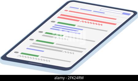 Display Anonymous bulletin board on smartphone. Vector illustration ...
