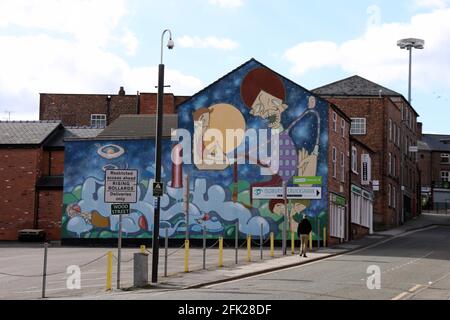 Street art in Macclesfield Stock Photo - Alamy