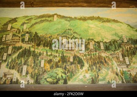 Old map of Himeji castle Stock Photo - Alamy