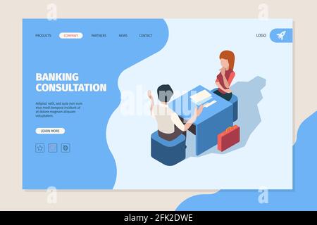 Banking service worker talking with client. Manager consulting customer ...
