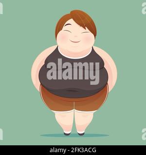 Chubby Woman Face Cartoon Character illustration Stock Vector Image ...