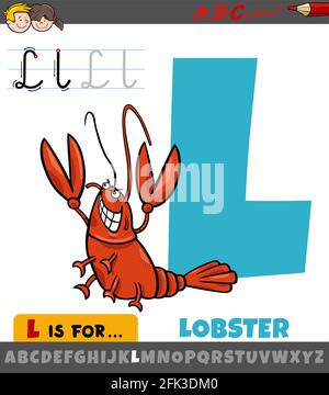 Illustration of a letter L is for lobster Stock Vector Image & Art - Alamy