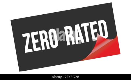 ZERO-RATED text written on red round vintage rubber stamp Stock Photo ...