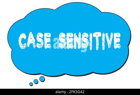 CASE SENSITIVE, words written on red round stamp sign Stock Photo - Alamy