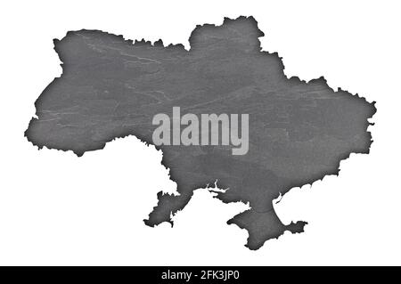 Map of Ukraine on dark slate Stock Photo - Alamy